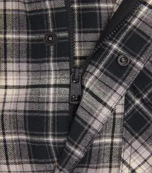 Moncler Cotton Check Zip-up Shirt