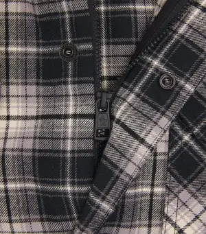 Moncler Cotton Check Zip-up Shirt