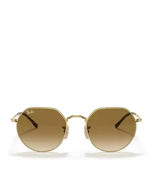 Ray-ban Rb3565 Jack Irregular Sunglasses - Gold