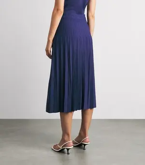 Staud Pleated Lena Midi Skirt