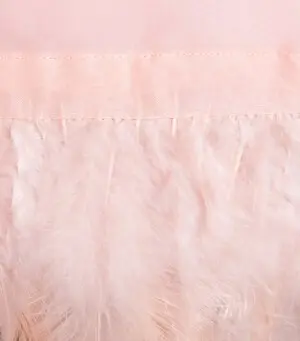 Staud Silk Organza Feather-trimmed Avi Top