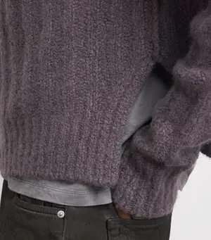 Rick Owens Cashmere-silk Funnel-neck Sweater