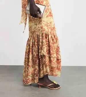 DE LA VALI Chiffon Floral Avalon Maxi Dress