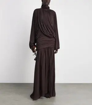 DE LA VALI Asymmetrical Ruched Top