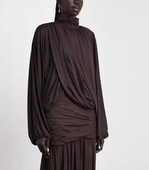 DE LA VALI Asymmetrical Ruched Top