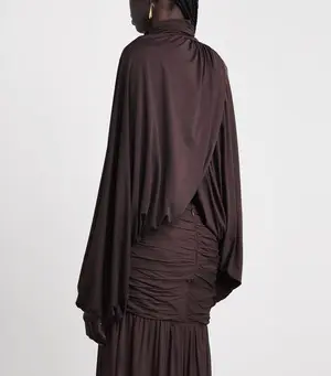 DE LA VALI Asymmetrical Ruched Top