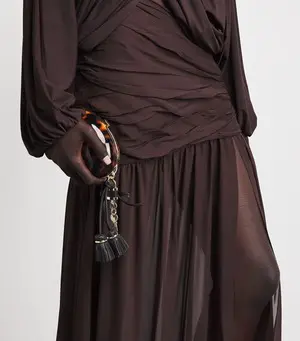 DE LA VALI Amaya Maxi Skirt - Brown