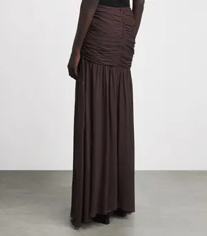 DE LA VALI Amaya Maxi Skirt - Brown