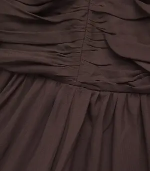 DE LA VALI Amaya Maxi Skirt - Brown