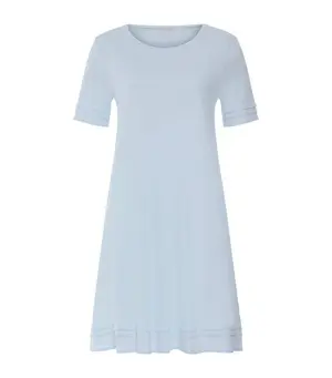 Hanro Cotton Pilar Nightdress - Blue