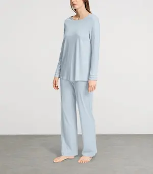 Hanro Cotton Long-sleeve Pyjama Set