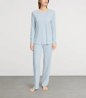 Hanro Cotton Long-sleeve Pyjama Set