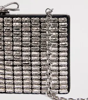 SELF-PORTRAIT Crystal Chainmail Clutch Bag