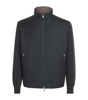 Paul & Shark Virgin Wool Hybrid Zip-up Jacket
