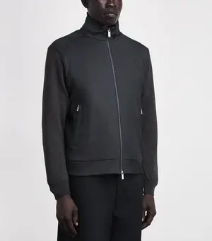 Paul & Shark Virgin Wool Hybrid Zip-up Jacket