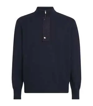 Paul & Shark Virgin Wool Quarter-zip Sweater