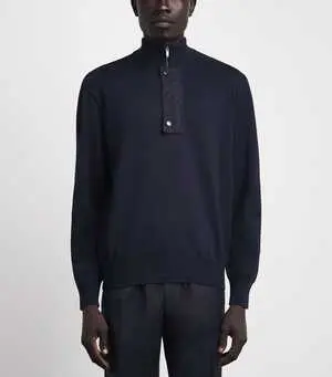 Paul & Shark Virgin Wool Quarter-zip Sweater