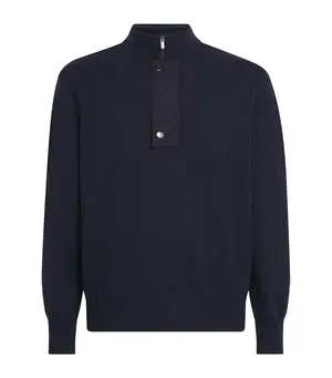 Paul & Shark Virgin Wool Quarter-zip Sweater