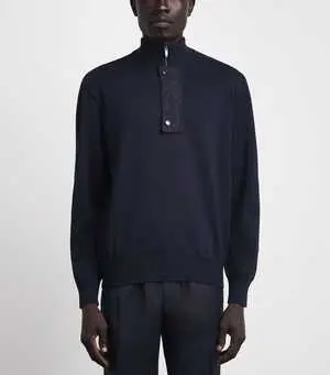 Paul & Shark Virgin Wool Quarter-zip Sweater