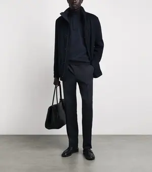 Paul & Shark Virgin Wool High-neck Sweater With Contrast Piping