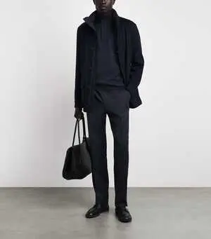 Paul & Shark Virgin Wool High-neck Sweater With Contrast Piping