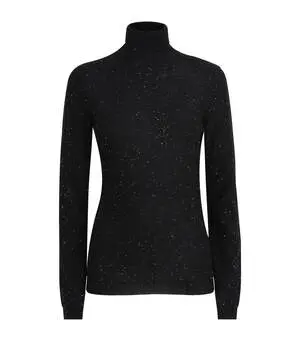 Fabiana Filippi Virgin Wool Embellished Rollneck Sweater