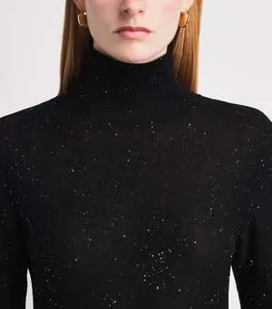 Fabiana Filippi Virgin Wool Embellished Rollneck Sweater