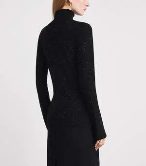 Fabiana Filippi Virgin Wool Embellished Rollneck Sweater