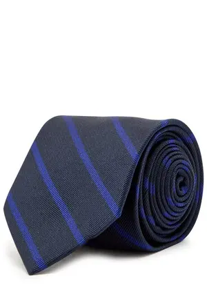 Gant Striped Silk Neck Tie - Navy