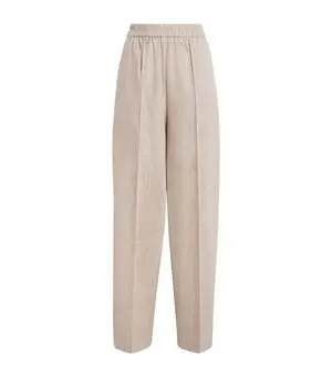Fabiana Filippi Flannel Pleated Trousers - Beige