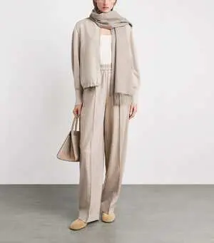 Fabiana Filippi Flannel Pleated Trousers - Beige