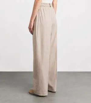 Fabiana Filippi Flannel Pleated Trousers - Beige