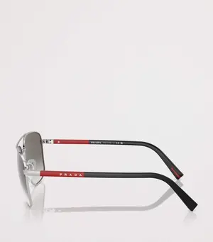 Prada Metal Aviator Sunglasses