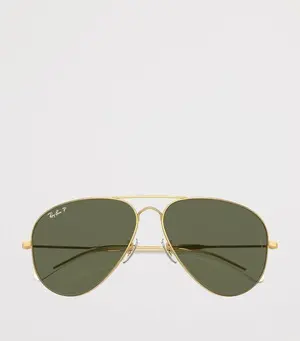 Ray-ban Metal Aviator Pilot Sunglasses - Gold