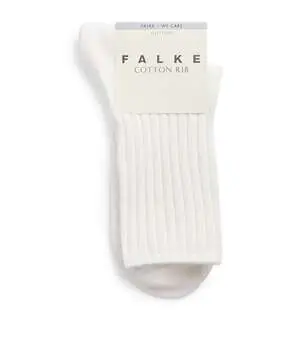 Falke Stretch-cotton Ribbed Crew Socks