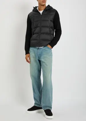 Moncler Padded Hooded Wool And Nylon Jacket