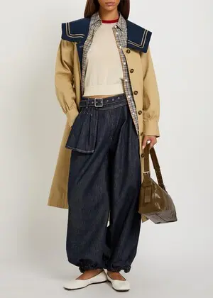 DAMSON MADDER Balloon Leg Jeans With Belt