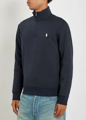 Polo Ralph Lauren Half-zip Cotton-blend Sweatshirt