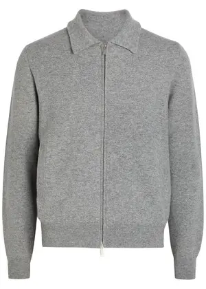 LARDINI Wool-blend Zip-up Jacket