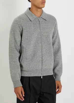 LARDINI Wool-blend Zip-up Jacket