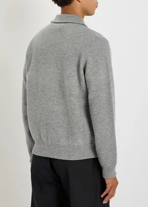 LARDINI Wool-blend Zip-up Jacket