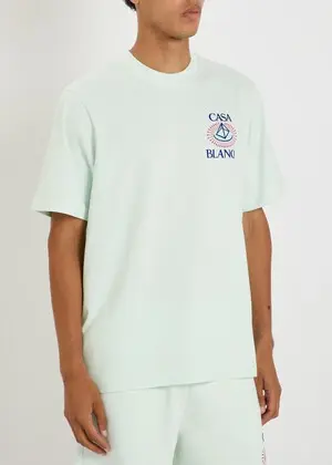 Casablanca Celestial Pyramid Printed Cotton T-shirt