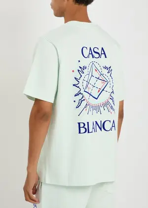 Casablanca Celestial Pyramid Printed Cotton T-shirt