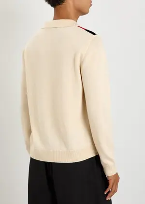 Valentino Garavani Logo-intarsia Cashmere Polo Jumper
