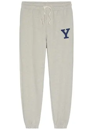 Gant Yale Appliquéd Cotton Sweatpants - Grey