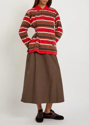 DAMSON MADDER Caspia Cotton-poplin Midi Skirt
