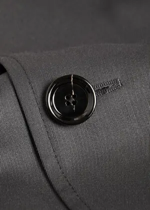 LARDINI Belted Wool Trench Coat