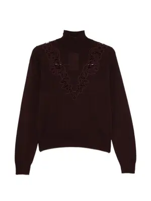 Zimmermann Valiant Wool Sweater With Lace Detail