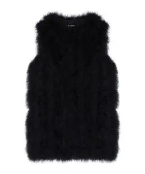 YVES SALOMON Long Feather Gilet