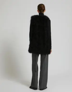 YVES SALOMON Long Feather Gilet